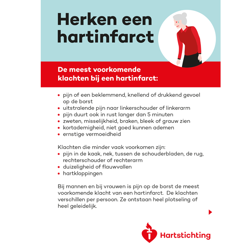 Herkenkaartje hartinfarct – Hartstichting