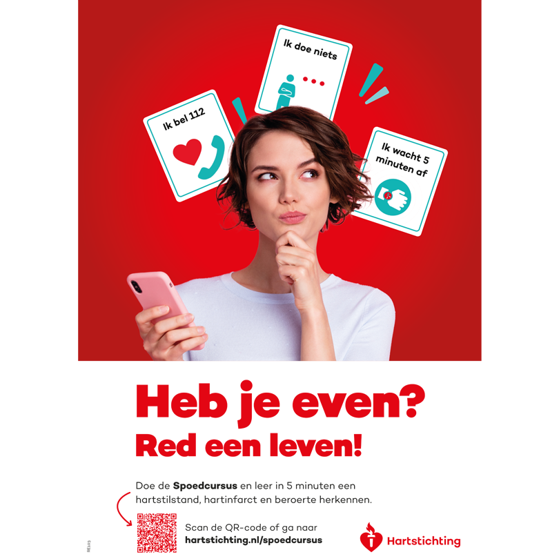 Poster A3 Spoedcursus – Hartstichting